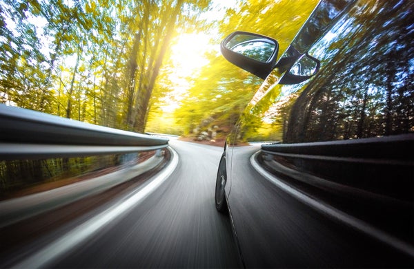 Physical forces when cornering: Cornering force while driving a car ...